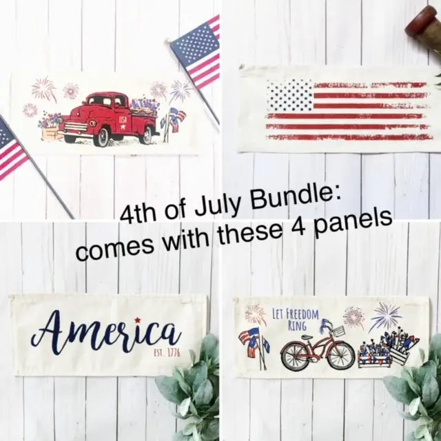 BUNDLE SET: 4th of July Panels ~ Set of 4 – The Mustard Seed